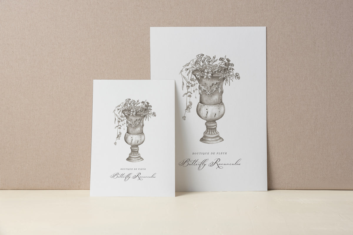 ART PRINT - Grey Ranunculus – Create with Priscilla